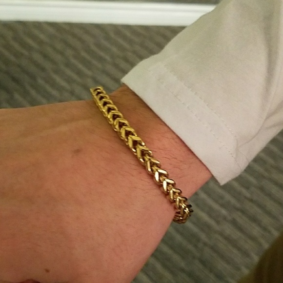 Accessories | New Mens 18k Gold Chain Link Bracelet | Poshmark